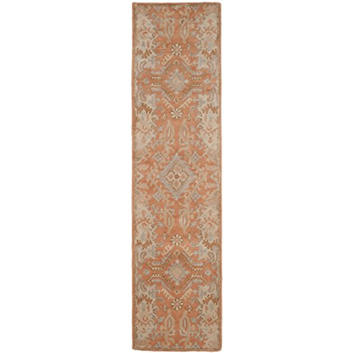 SAFAVIEH Wyndham Collection 2'3" x 15' Terracotta WYD203A Handmade Modern Premium Wool Runner Rug