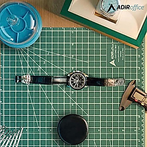 Adir Corp. Self Healing Cutting Mat - 18x24 Inches, 5 Layers Double Sided Cutting Mat for Crafts - Reversible Non-Slip Cutting Pad with Grid