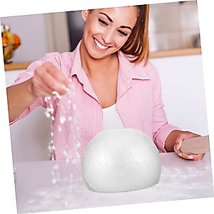 Parliky Spherical Cake Mold Foam Cake Mold Dummy Cake Rounds Polystyrene Cake Dummies Sphere Mold Cake Display Cake Dummy Doll Cake Mould Blocks White Accessories Multifunction to Rotate