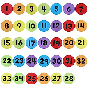 Carpet Marker Spots with Number 1-34 Alphabet A-Z, 60 Pcs 4 inches Floor Circles Marker Dots for Teacher Preschool Kindergarten Classroom