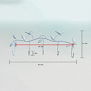 PeaceipUS Creative Door Coat Hat Hook Hanger Pastoral Clothes Hooks Hooks Hooks Racks Wall Hanging Wrought Iron Hooks (Color : Brown)