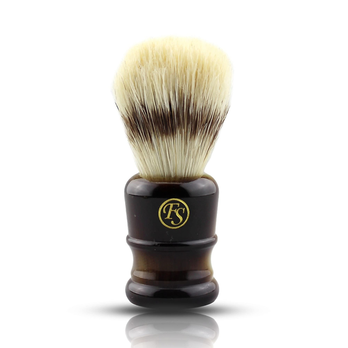 Frank FS shaving Synthetic Hair Shaving Brush for Men's Personal and Professional Shaving (Dark Horn)