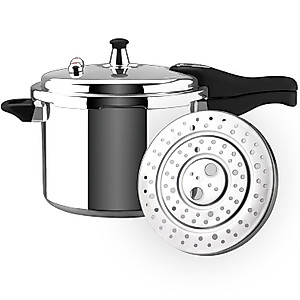 Magefesa® Avant Pressure Cooker, 6.2 Quart, made of very resistant aluminum, compatible with gas, electric, ceramic stoves, pressure canner, canning cooker pot, stove top instant fast cooking