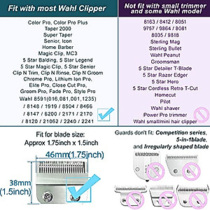 10 Color Professional Hair Clipper Coded Cutting Guards Guides/Combs- 1/16” to 1” -Compatible with Most Size Wahl Clippers