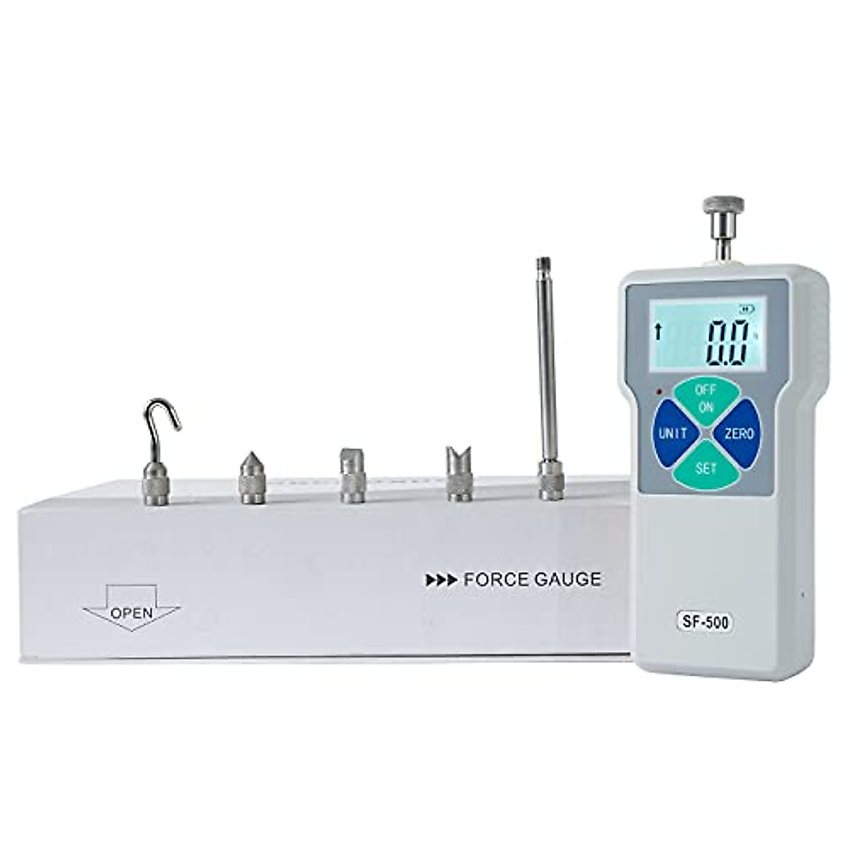 Beslands SF-500 Digital Force Gauge Push and Pull Tester Dynamometer Pressure High Precision LCD Measuring Instruments Thrust Meter Simple Portable (2N-500N)