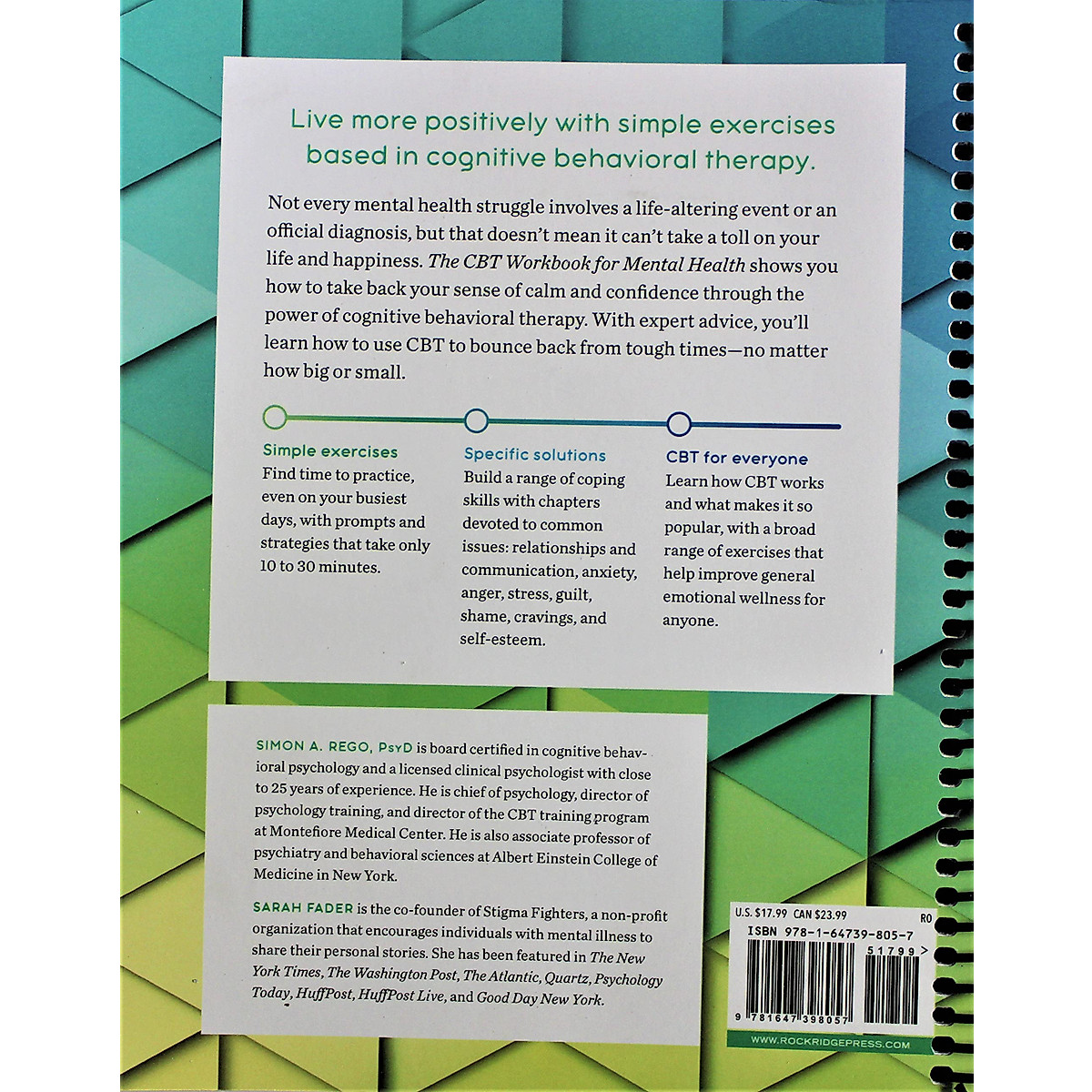 The CBT Workbook for Mental Health: Evidence-Based Exercises to Transform Negative Thoughts and Manage Your Well-Being