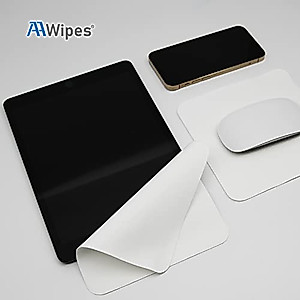 AAwipes Polishing Cloths 5 Packs (6.3" X 6.3", Grey, Superfine) Compatible with Apple iPhone, iPad, MacBook, Watch, Soft & Nonabrasive Premium Microfiber Cleaning Cloths