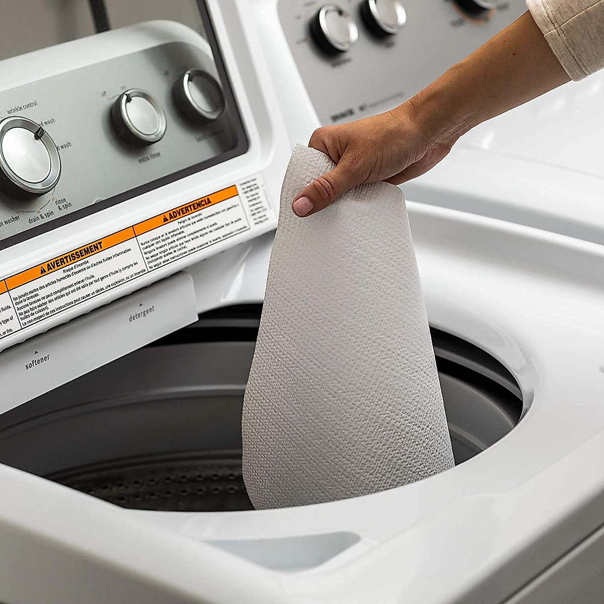 Duck Brand 284380 Smooth Top EasyLiner Shelf Liner with Clorox, 20 in x 6 Ft, White, 2 Rolls