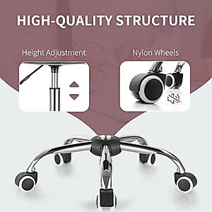 JUMMICO Office Chair Mid Back Task Chair Adjustable Home Computer Executive Desk Chair with 360° Swivel (Black)