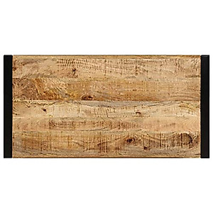 QJBSAVVA Coffee Table 47.2"x23.6"x15.7" Solid Mango Wood,Entrance Table Tray Tables Center Table Low Table Suitable for Meeting Rooms, Reception Rooms, Offices