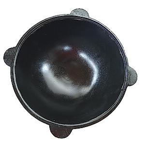 MangalGrills Cast Iron Uzbek Traditional Kazan Cauldron 22L Qozon Qazan Caldero Kadai Pilaf Plov Lagman Shorpa