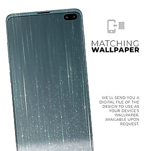DesignSkinz Scratched Teal and White Surface with Silver Sparkle Protective Vinyl Decal Wrap Skin Cover Compatible with The Samsung Galaxy S20 (Screen Trim & Back Glass Skin)