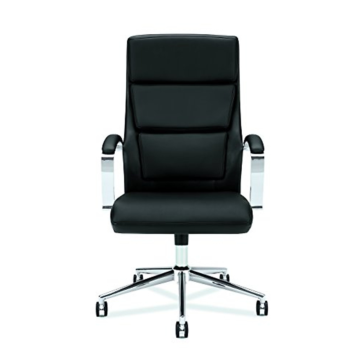 HON Executive Task Chair - High Back Leather Computer Chair for Office Desk, Black (VL105)