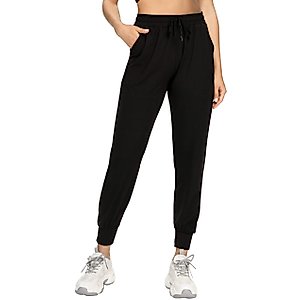 FULLSOFT Sweatpants for Women-Womens Joggers with Pockets Lounge Pants for Yoga Workout Running (Black,Large)