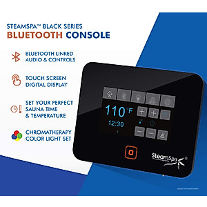 Steam Shower Generator Kit System | Brushed Nickel Shower Head + Self Drain Combo | Enclosure Steamer Sauna Spa Stall Package |Touch Screen Wifi App/Bluetooth Control Panel |12kW Raven |SS-RVB1200BN-A