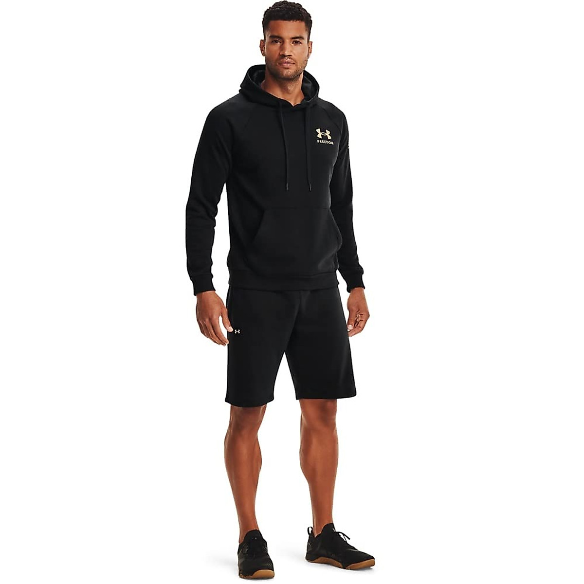 Under Armour mens New Freedom Flag Hoodie, Black (002)/None, X-Large