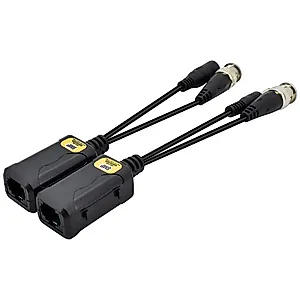 5 Pairs 8MP/4K Passive HD BNC Video Power Balun Transceiver Transmitter Via UTP RJ45 Cable AHD/TVI/CVI/CVBS Cable Connectors for 720P/960P/1080P/3MP/5MP/8MP CCTV Security Cameras