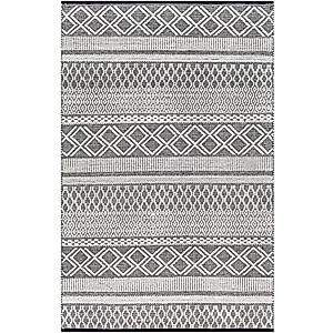 Hauteloom Hala Wool Living Room, Bedroom Area Rug - Gray, Ivory - 8' x 10'