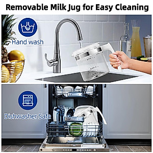 Electric Milk Frother, 4 in 1 Milk Frother and Steamer, Milk Steamer,16.9OZ/500ml Automatic Warm and Cold Foam Maker for Coffee,Latte, Cappuccino, Macchiato, Hot Chocolate, Dishwasher Safe (White)