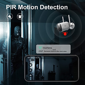 DCT Security Camera Wireless Outdoor,Battery Powered 1080P HD Color Night Vision for Home WiFi Security Camera,AI Motion Detection, Siren Alarm and Spotlight, 2-Way Audio, SD/Cloud,IP65 Waterproof