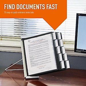 DURABLE Desktop Reference System, 10 Double-Sided Panels, Letter-Size, Black, INSTAVIEW Design (561201)