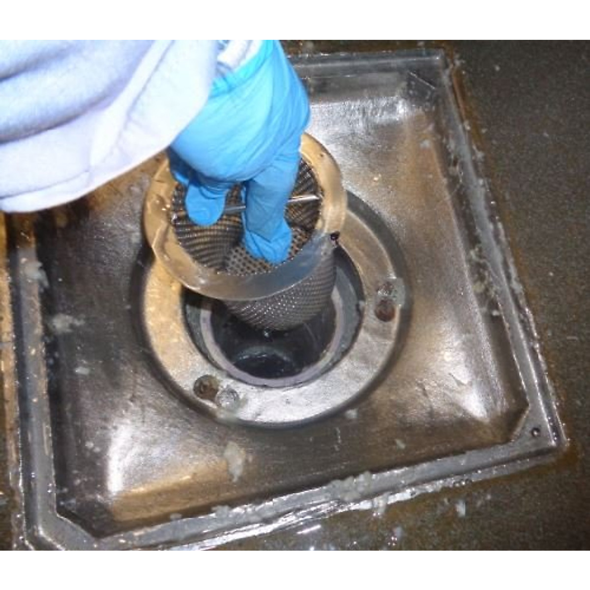 4" Commercial Floor Drain Strainer, 6" Tall, Perforated Stainless Steel