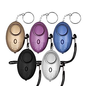 KOSIN Safe Sound Personal Alarm, 5 Pack 140DB Personal Security Alarm Keychain with LED Lights, Emergency Safety Alarm for Women, Men, Children, Elderly