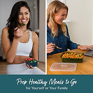 Bentgo® Prep 60-Piece Variety Meal Prep Kit - Reusable Food Containers 1-Compartment Trays, Prep Bowls, & Snack Boxes for Healthy Eating - Microwave, Freezer, & Dishwasher Safe (Rich Shades)