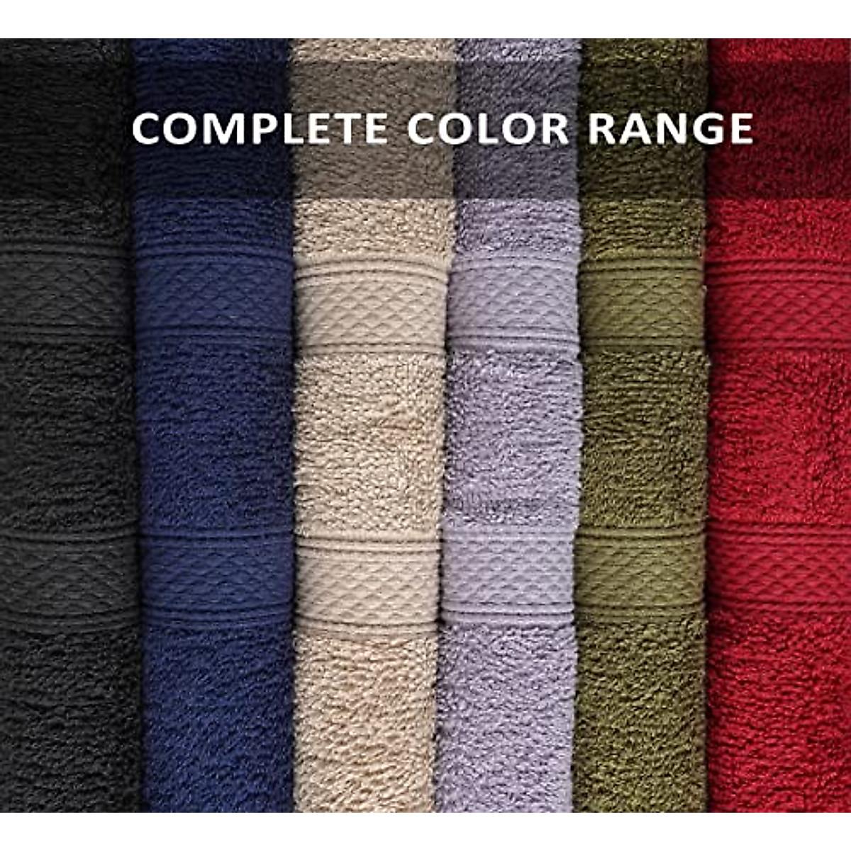 ZUPERIA Classic Bath Towels - 6 Pack - 27" x 54" - Ultra Soft 100% Cotton Large Bathroom Towels, Highly Absorbent Towel for Bathroom, Ideal for Pool, Home, Gym, Spa, Hotel (Assorted)