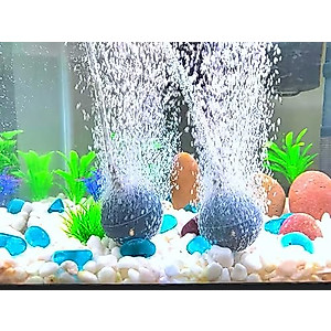 AQUANEAT Pond Air Stone 2 Inch, Air Stone for Aquarium, Long Lasting Aerator Oxygen Diffuser Airstone, Air Pump Accessories for Aquarium, Fish Tank, Hydroponics, Ponds and DWC Reservoirs 2 Pack