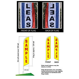 Delta-8 THC Sold Here Advertising Feather Banner Swooper Flag Sign with 15 foot Flag Pole Kit and Ground Stake