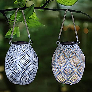 Outdoor Lantern Solar Lamp Solar Powered Patio Lights Courtyard Light Decorative Hanging Light Garden Landscape Light Lamp for Home House Outdoor Pendant Light