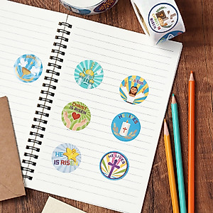 Outus 810 Pieces Black History Month Sticker Roll Sticker Black Freedom Day Label Rolls African Afro American Festival Theme Party Supplies Decoration Favors(Easter)