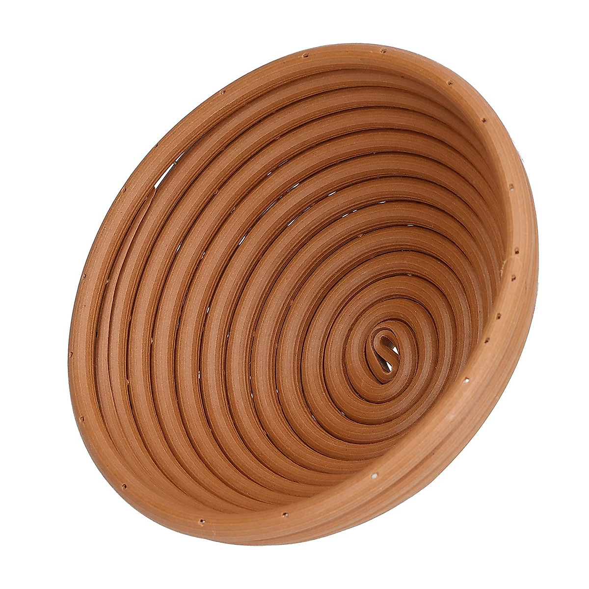 Proofing Baskets for Bread Baking, Washable European Style Bread Baking Tool Woven Basket Fruit Tray(round yellowish brown16*6cm)