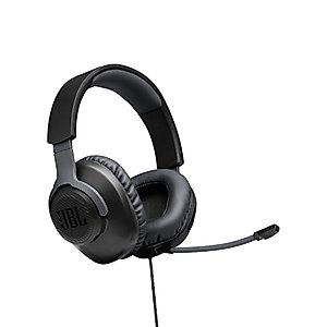 JBL Free WFH Wired Over-Ear Headset with Detachable Mic - Black (Renewed)