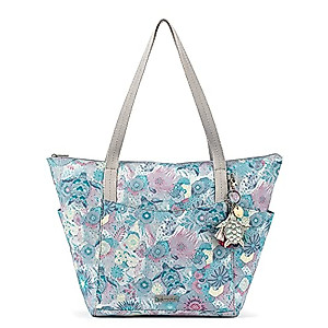 Sakroots Tacoma Eco-Twill Tote, Grey Seascape