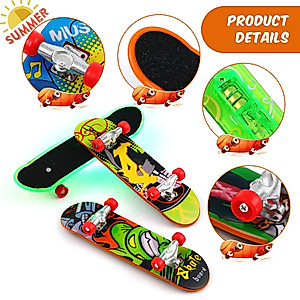 24 Pieces Mini Finger Skateboards Creative Finger Boards Set Mini Skateboards for Fingers Hand Skateboard Mini Fingerboards Skateboards for Finger Skater Party Supplies Props Decor (Classic Style)