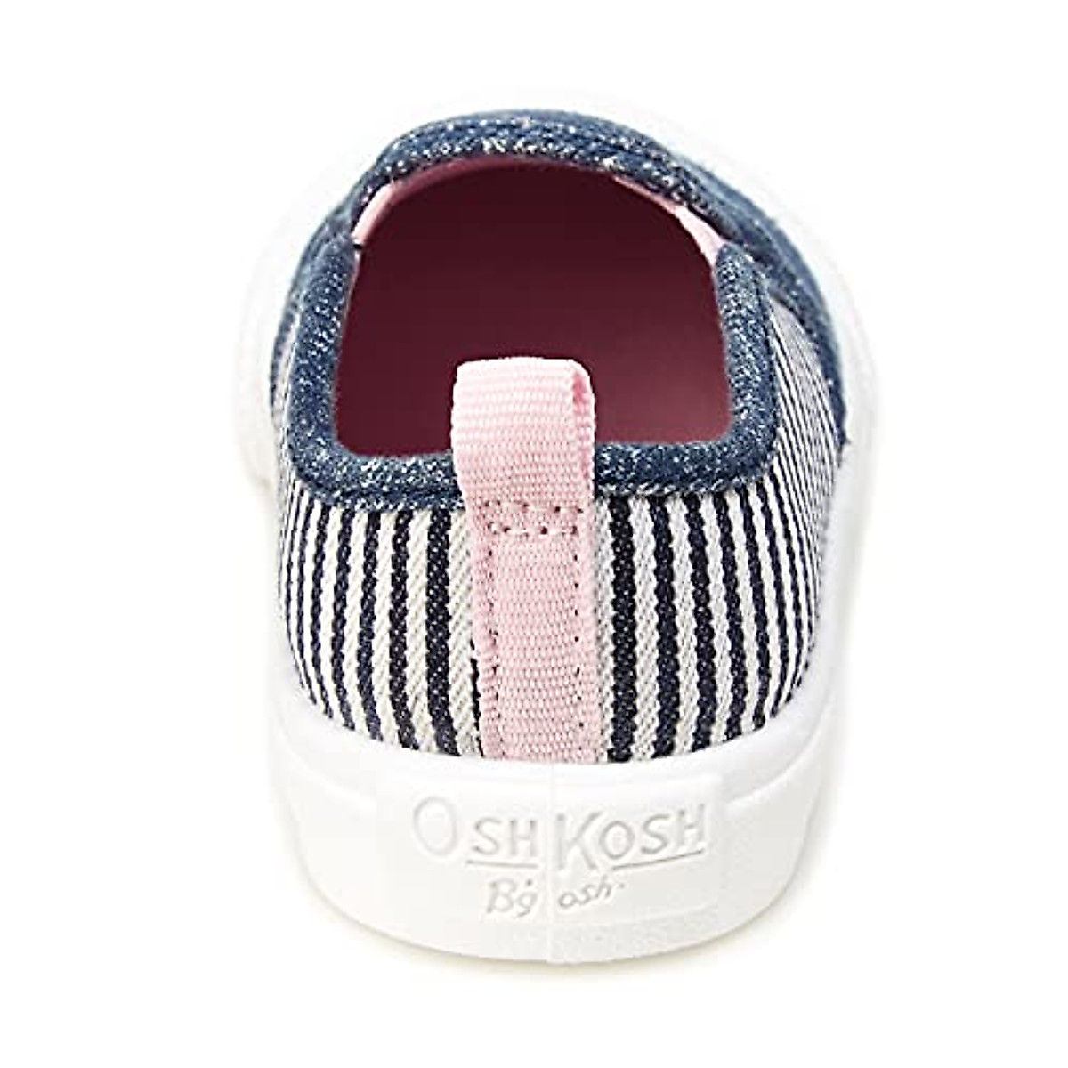 OshKosh B'Gosh Girls Ezma Slip-On Shoe, Navy/White, 10 Toddler