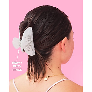 xo, Fetti Bride Claw Clip, White Acrylic Hair Clip, Rhinestone Bride Logo | Bachelorette Party Decorations, Bridesmaid Gift, Bridal Shower, Wedding