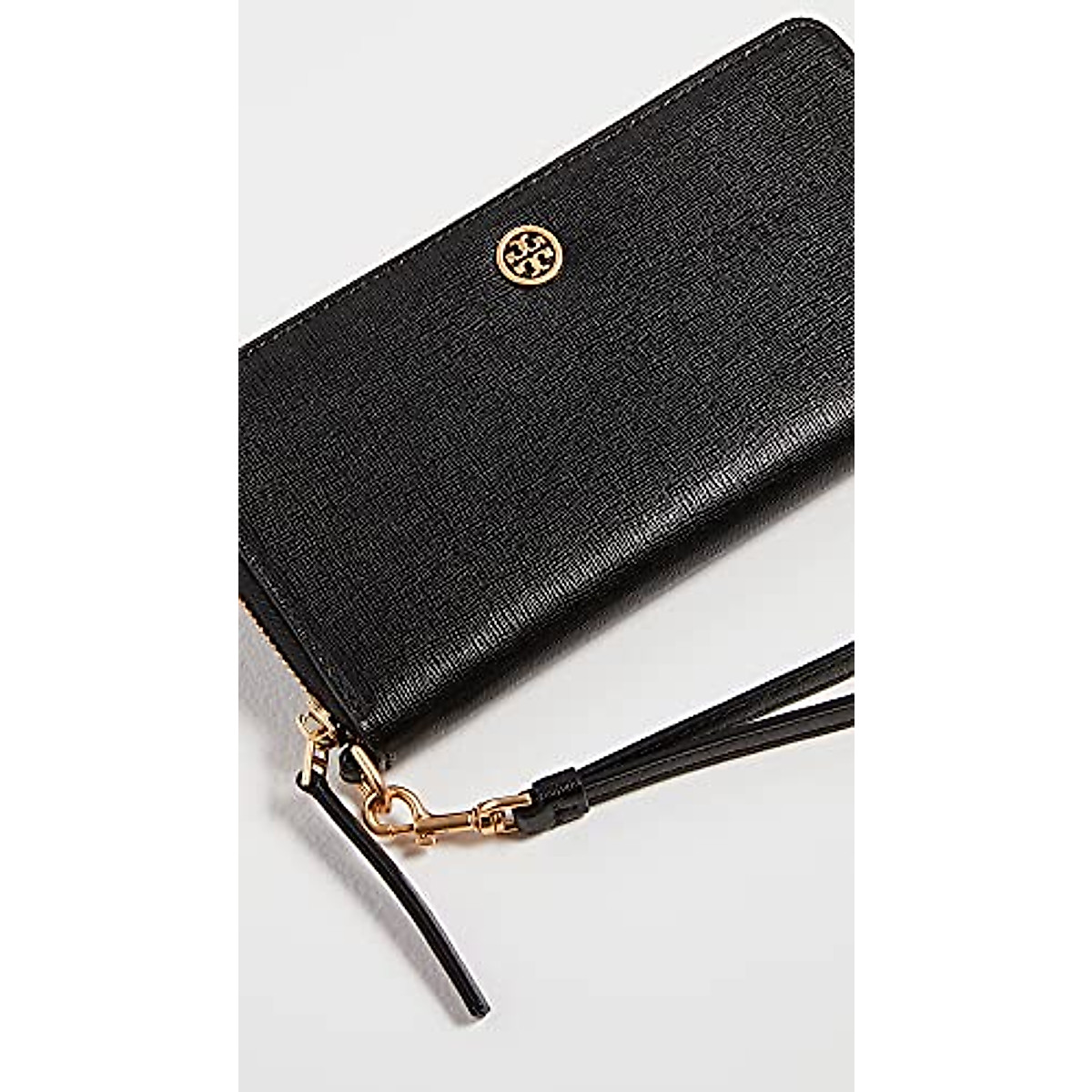 Tory Burch Women's Robinson Zip Continental Wallet, Black, One Size