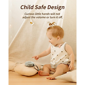 OLOWN Portable White Noise Machine for Baby, Sleep Sound Machine with 12 Soothing Nature Lullaby Sounds, Sleep Therapy Machine with Night Light, Timer and Child-Lock, USB Rechargeable