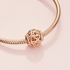 Pandora Jewelry Open Your Heart Rose Charm, No Box
