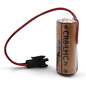 elxjar (5-Pack) 3V 3000mAh CR8-LHC Lithium Manganese Dioxide Battery Replacement for Fuji FDK CR8.LHC 17430, Toto CR8-LHC TH559EDV410R Automatic Toilet Flusher