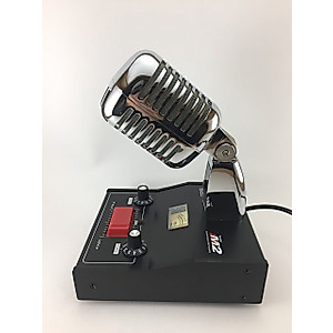 Delta M2 Chrome Amplified Dynamic Power Base Microphone 4 Pin Cobra CB Ham Mic