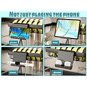 ADBIU Over The Sink Dish Drying Rack (Expandable Height and Length) Snap-On Design 2 Tier Large Dish Rack (27-36L x 12W x 32.5-37H (inches))