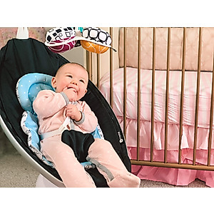 Infant Insert Compatible with 4Moms Mamaroo & Rockaroo – Car Seat Insert 2 Pack – Reversible Infant Car Seat Insert – Soft Plush Minky Car Seat Head Support Insert