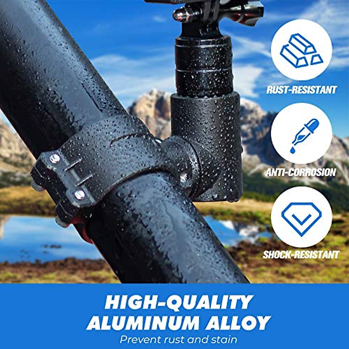 kemimoto UTV ATV Camera Mount Multi-Adjustable Compatible with GoPro Polaris for 1.75"-2" Roll Bar Roll Cage 360° Rotaion Aluminum Action Camera Holder for Hero 10 9 8 7 SJ DJL Insta360 Boat Truck