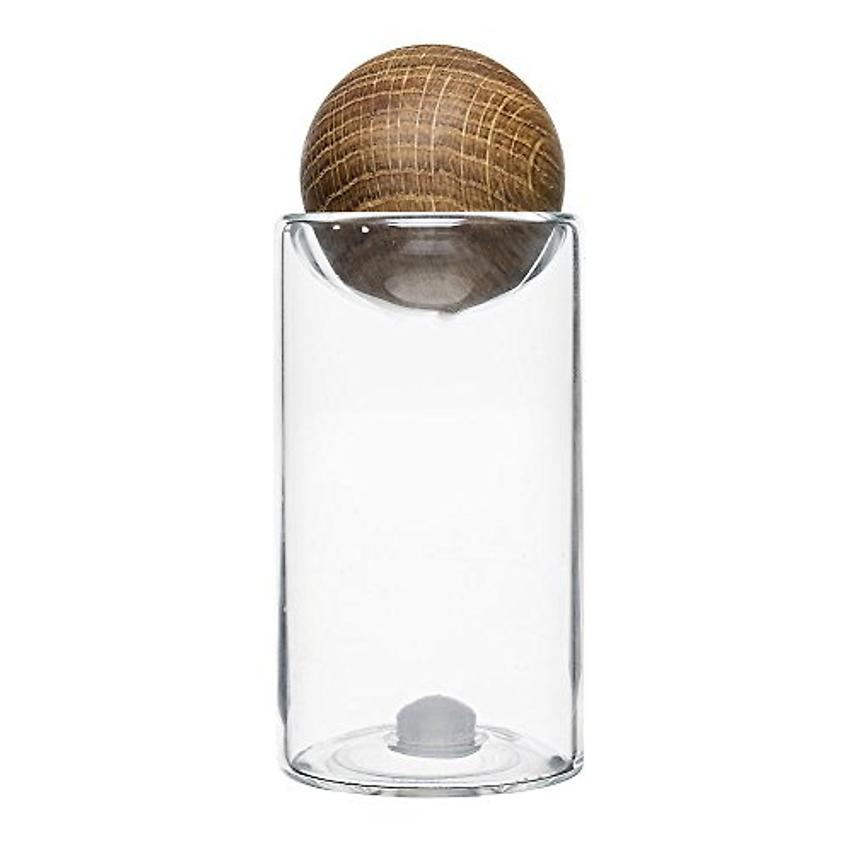 Sagaform Nature Collection Salt and Pepper Glass Salt & Pepper Shakers with Oak Stopper 4 1/2-Inch, Set of 2, Clear