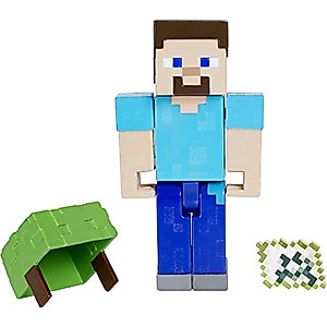 Minecraft Underwater Steve 3.25" scale Video Game Authentic Action Figure with Accessory and Craft-a-block