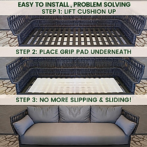 ECOHomes Couch Cushion Grip Pad, Couch Cushion Non Slip Pads Keep Sofa Cushions from Sliding - Anti Slip Couch, Patio, Topper, Furniture & Mattress Gripper to Prevent Sliding (Loveseat, 22" by 47")